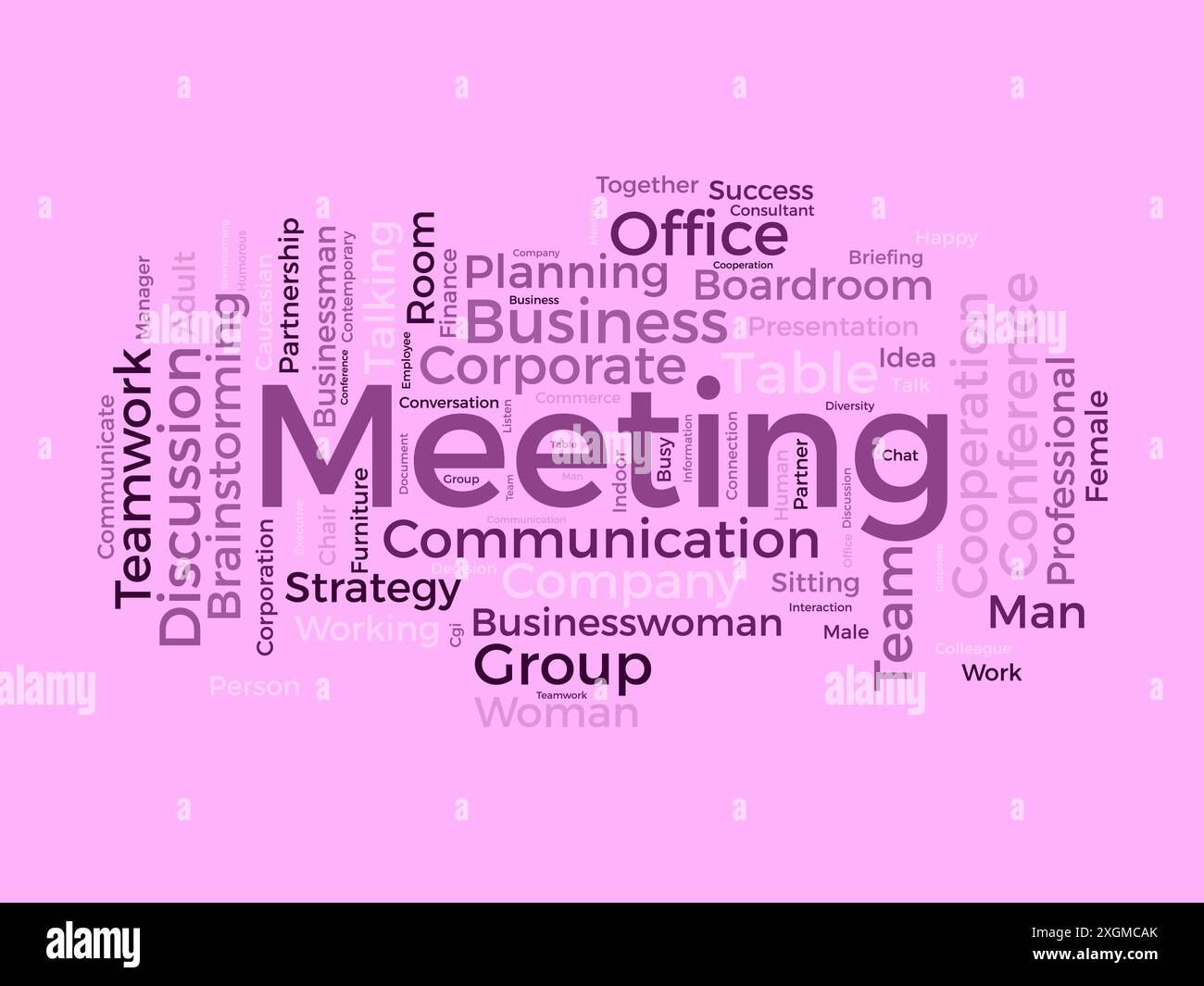 Meeting wordcloud template. Business concept vector background Stock ...