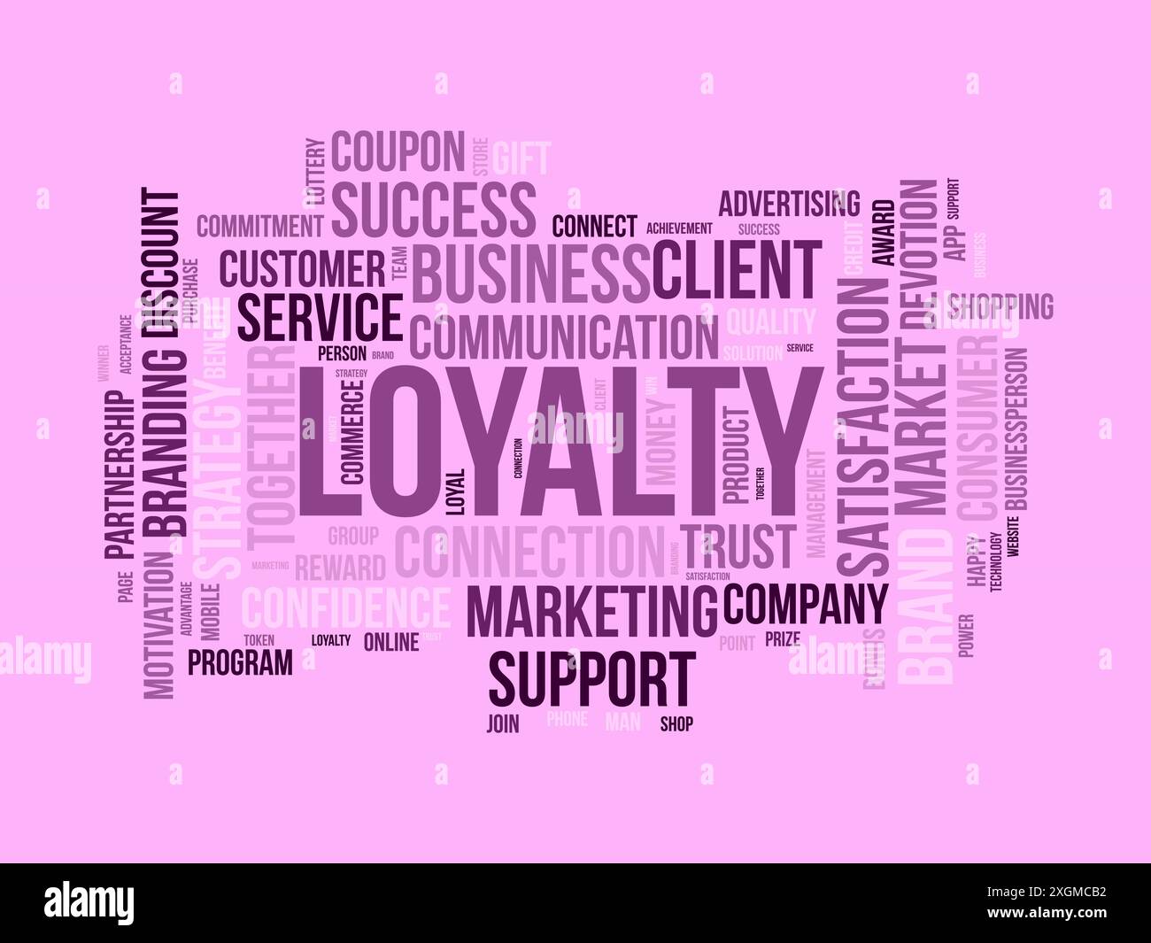 Loyalty wordcloud template. Progress management concept vector ...