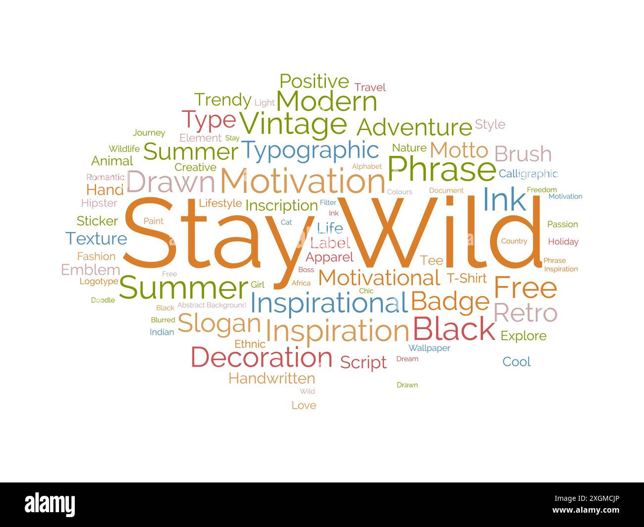Stay Wild wordcloud template. WildLife concept vector background Stock ...