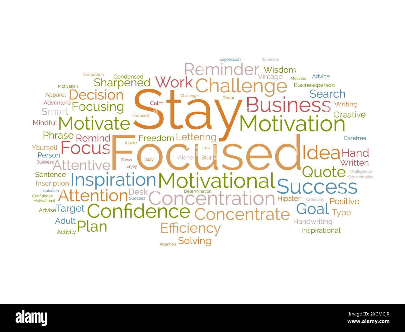 Stay Focused wordcloud template. Business concept vector background ...