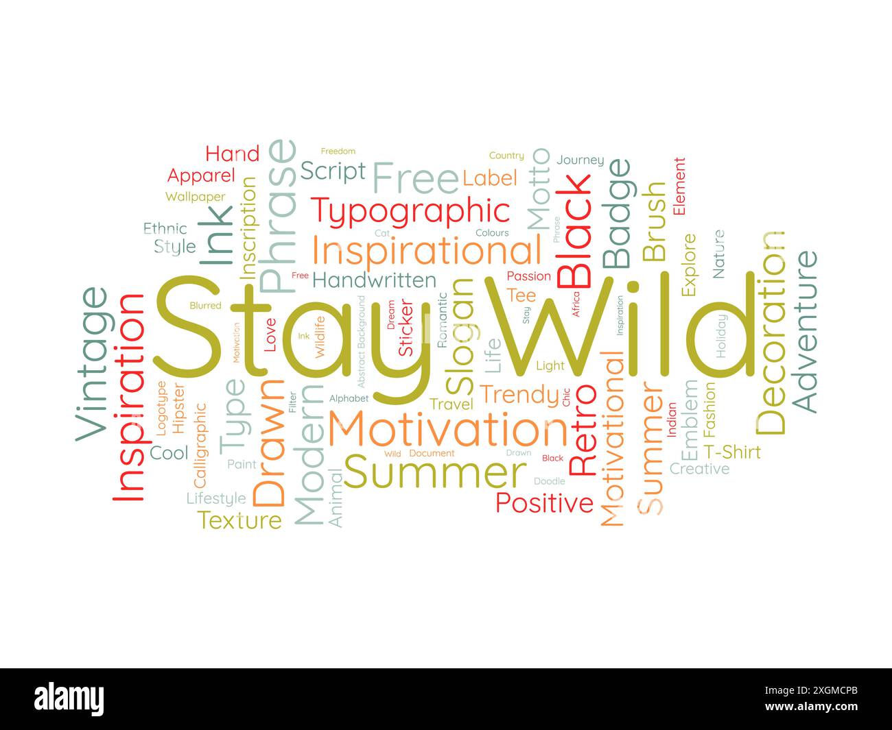 Stay Wild wordcloud template. WildLife concept vector background Stock ...