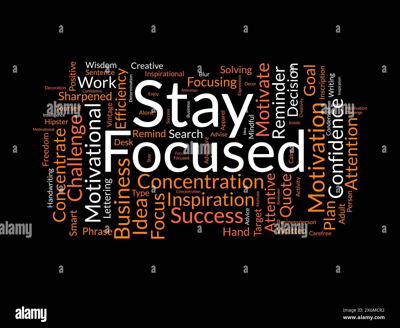 Stay Focused wordcloud template. Business concept vector background ...