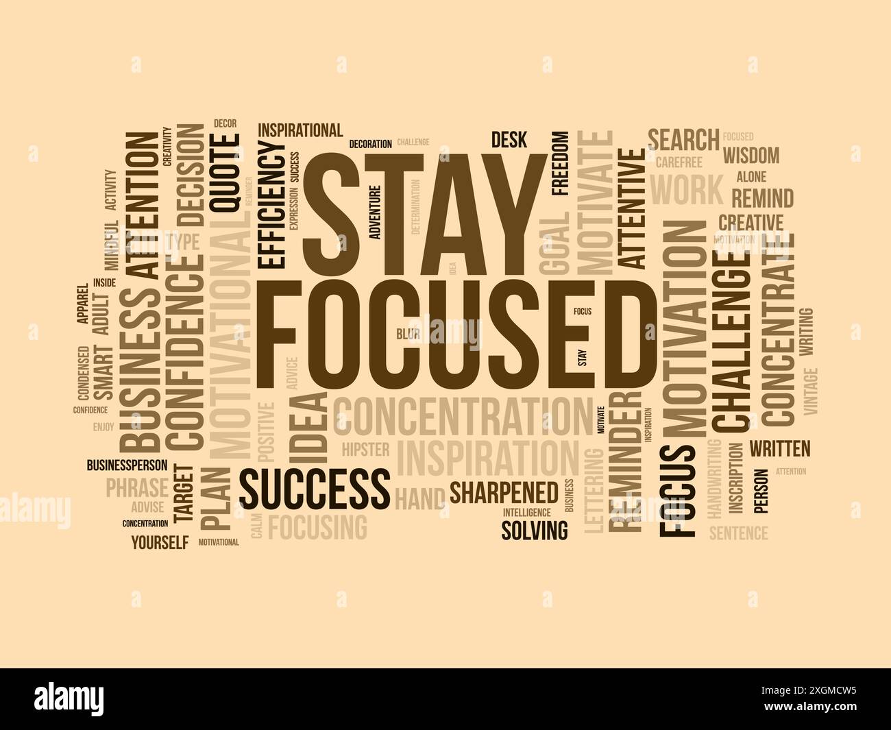 Stay Focused wordcloud template. Business concept vector background ...