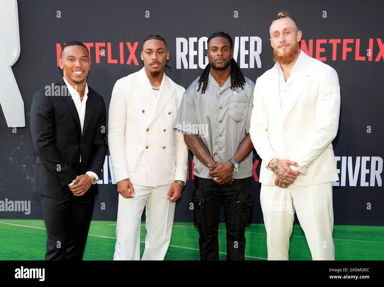 From left, NFL players Amon-Ra St. Brown, Justin Jefferson, Davante ...