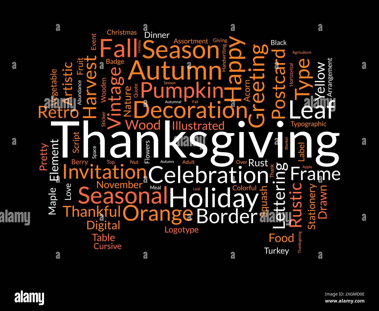 Fall autumn word cloud concept hi-res stock photography and images - Alamy
