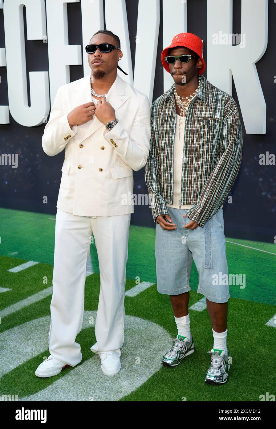 Minnesota Vikings wide receivers Justin Jefferson, left, and Jordan ...