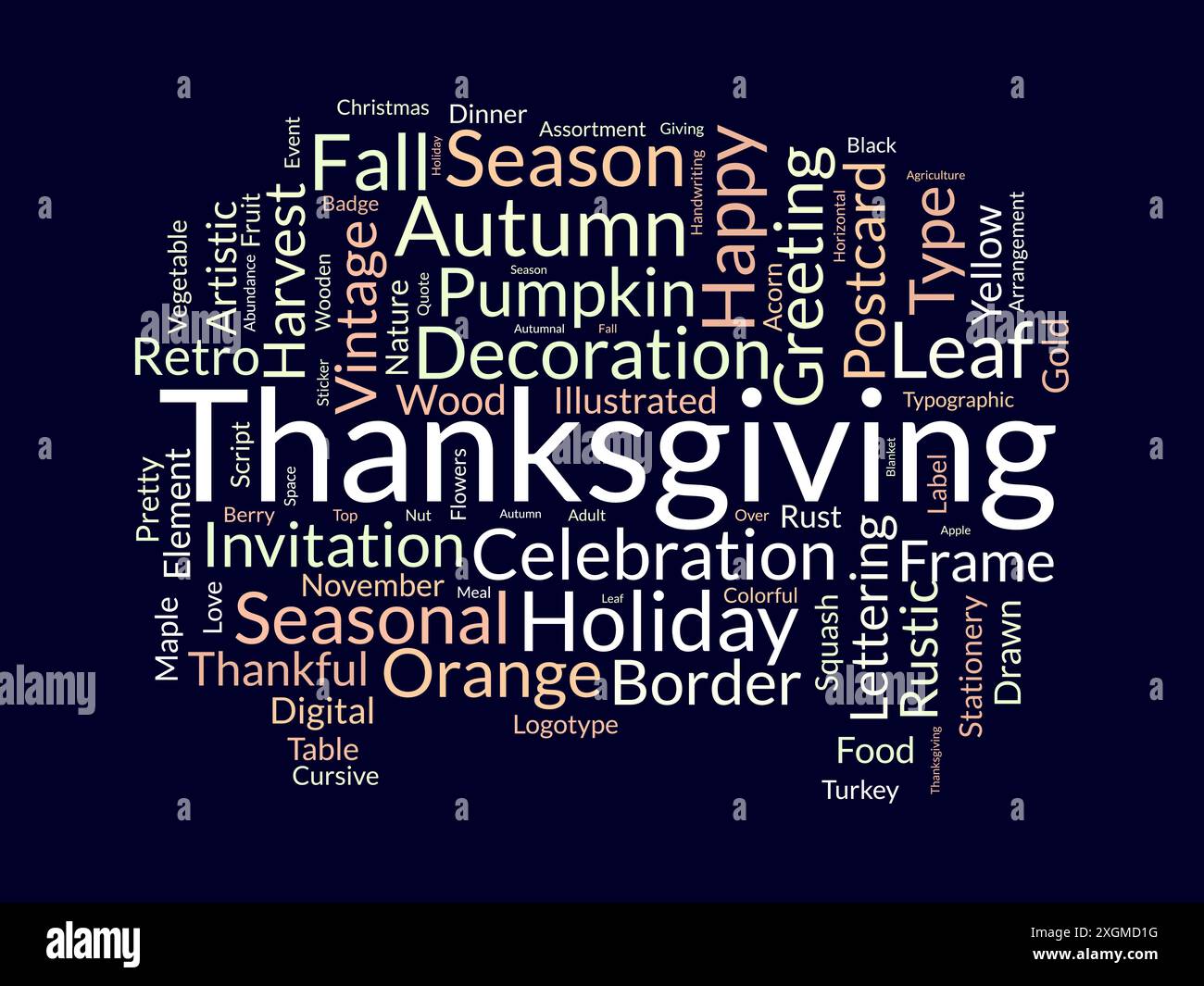 Fall autumn word cloud concept hi-res stock photography and images - Alamy