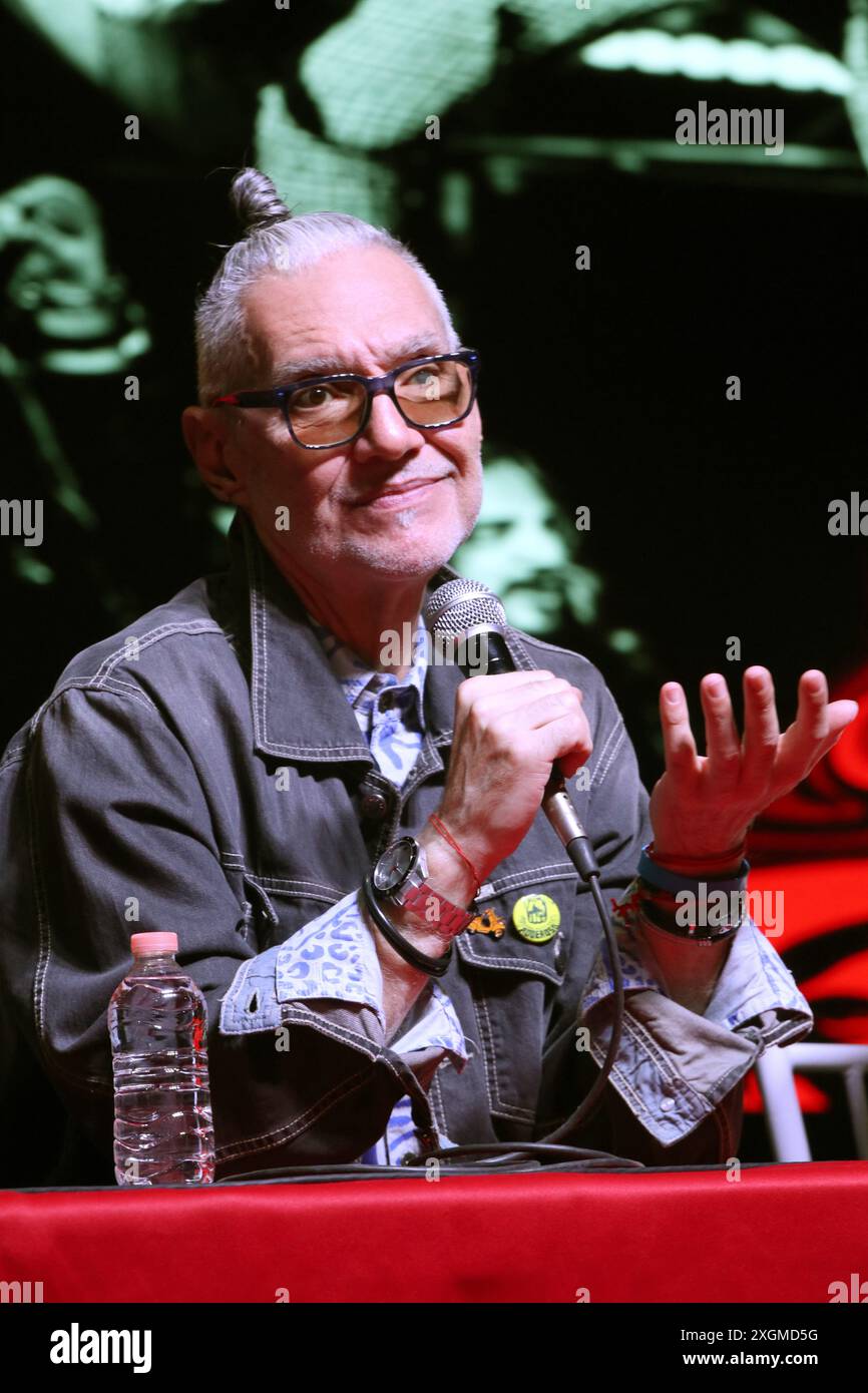 Mexico City, Mexico. 09th July, 2024. Sabo Romo, Mexican bassist, is ...