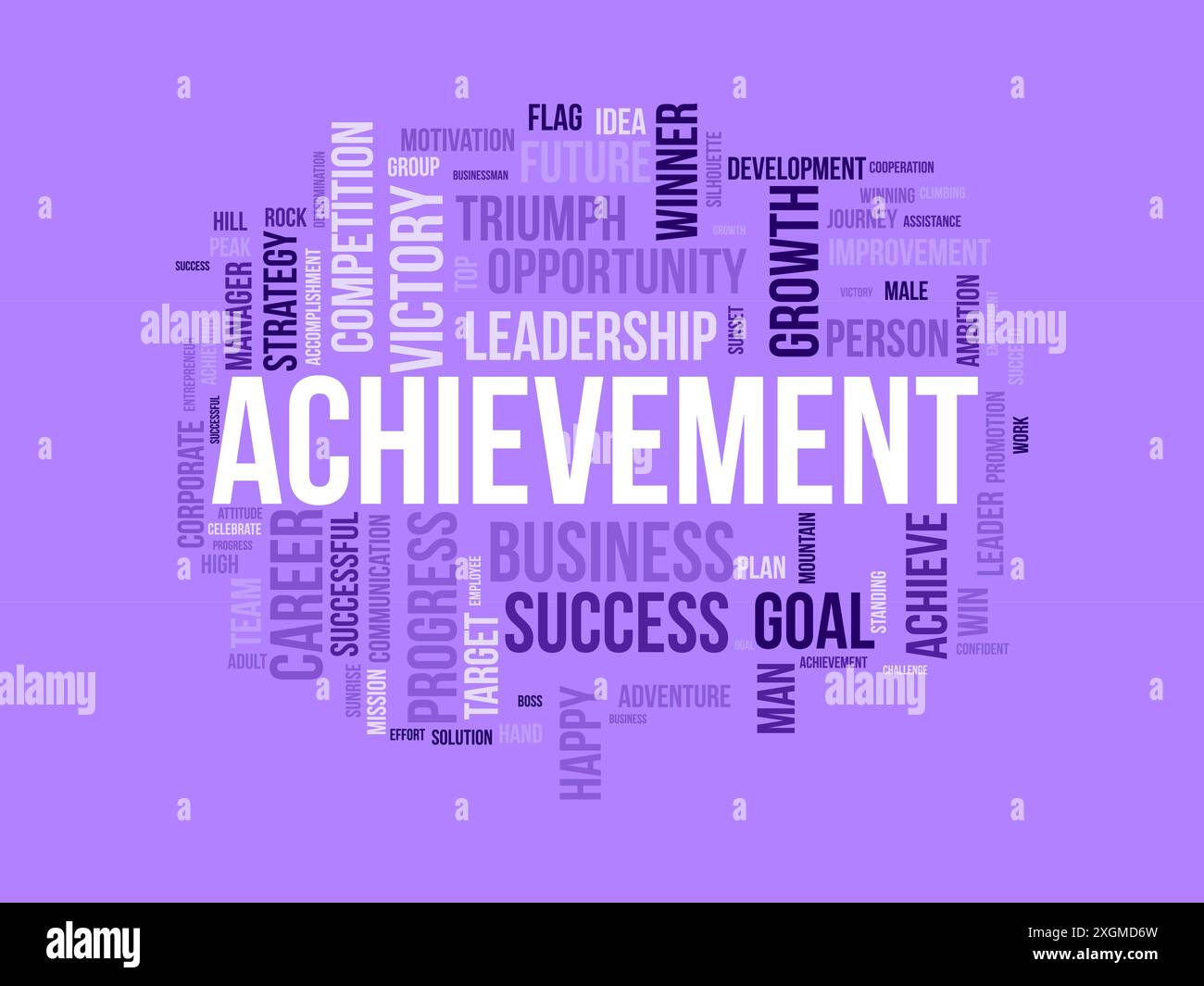 Achievement wordcloud template. Business concept vector background ...