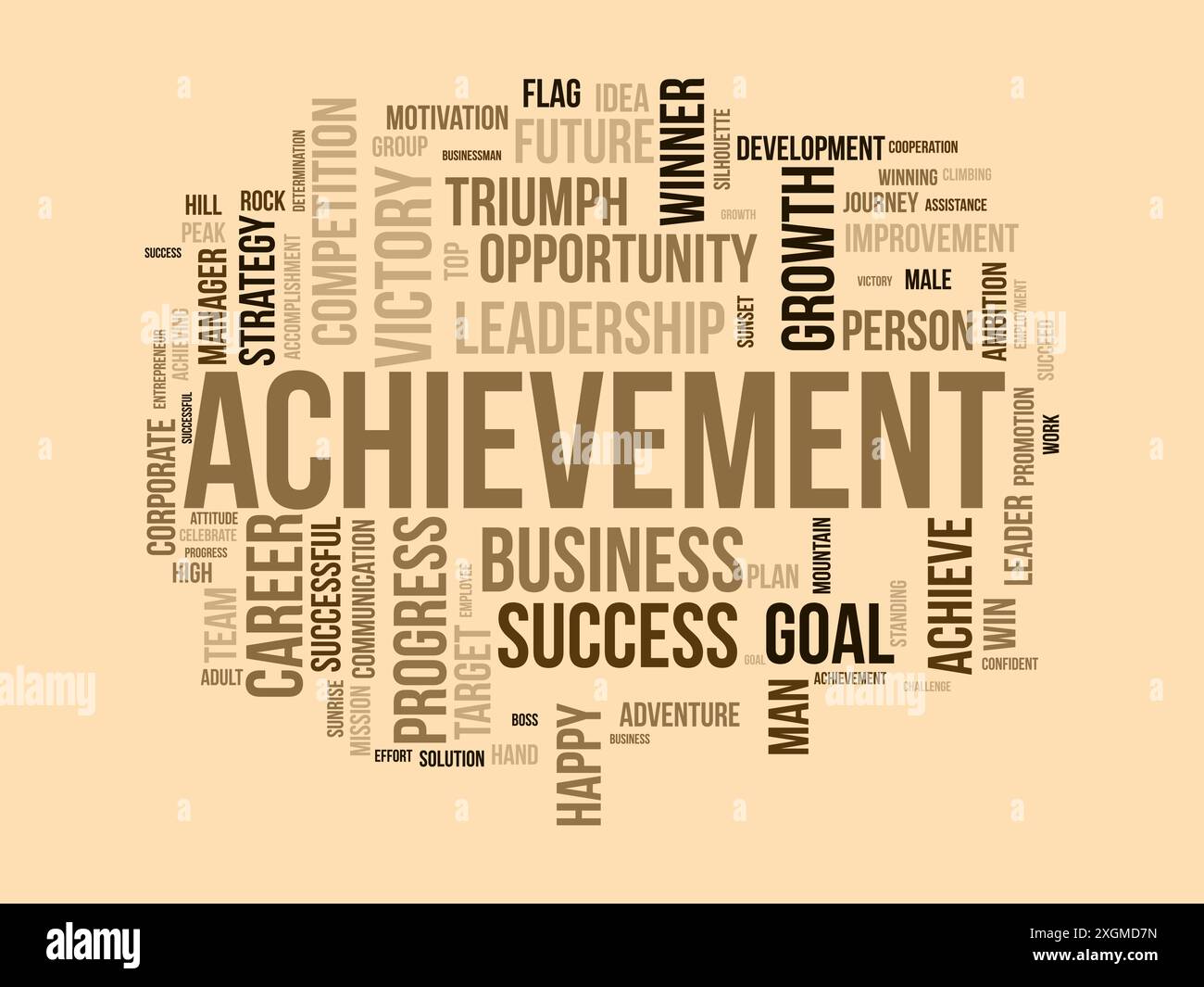 Achievement wordcloud template. Business concept vector background ...