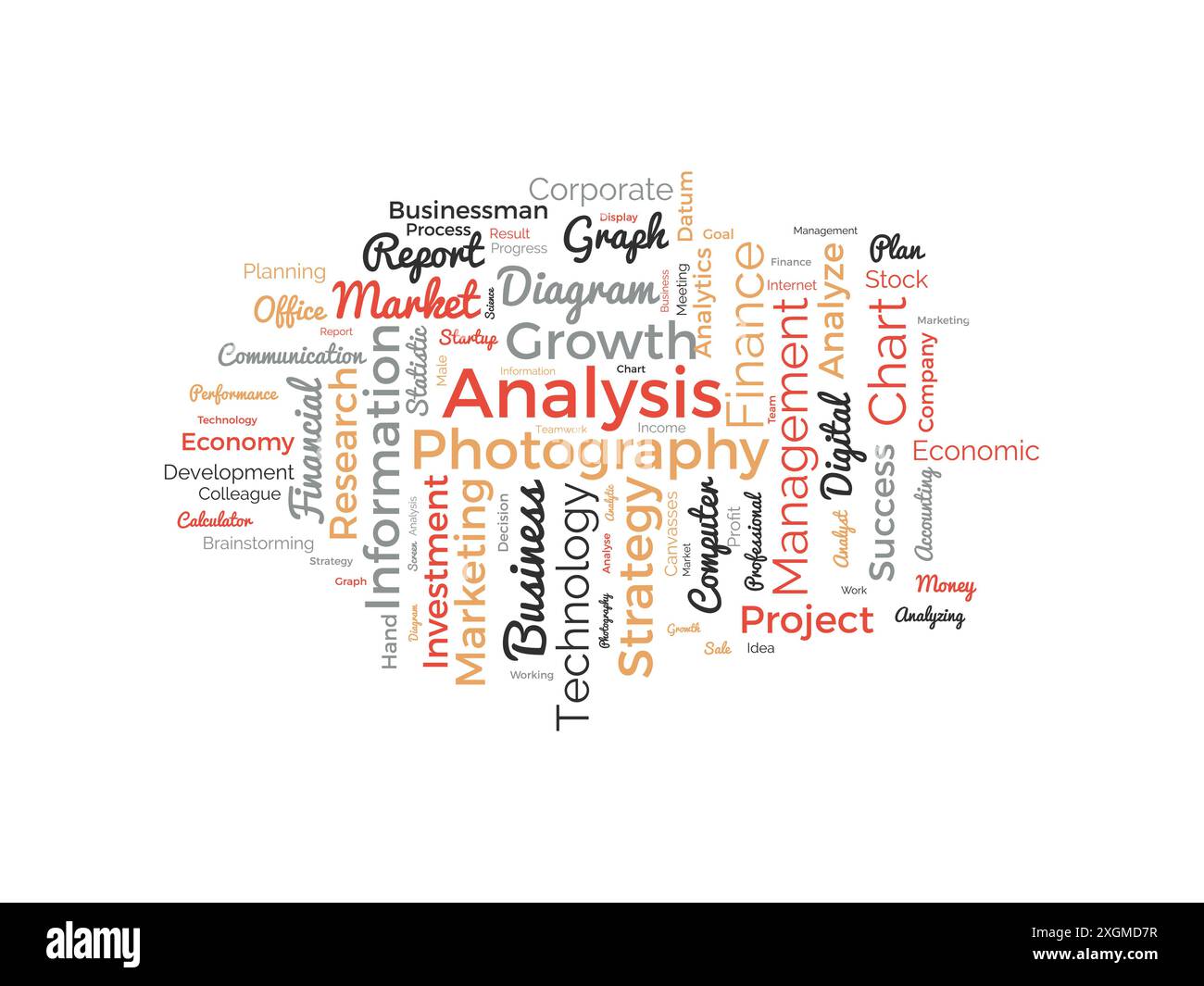Analysis wordcloud template. Business concept vector background Stock ...