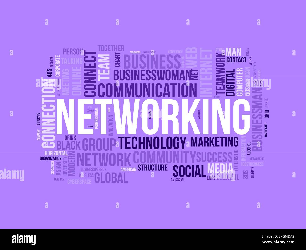 Networking wordcloud template. Business concept vector background Stock ...