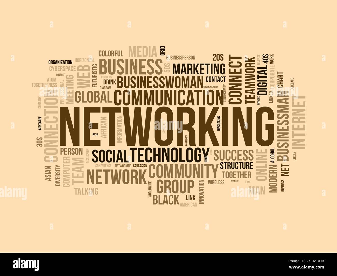 Networking wordcloud template. Business concept vector background Stock ...