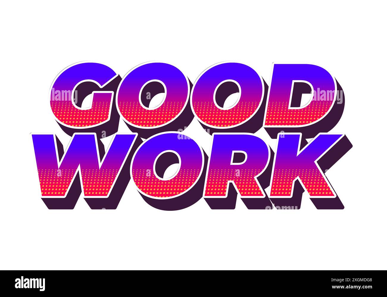Good work. Text effect design in 3D style with good colors Stock Vector ...