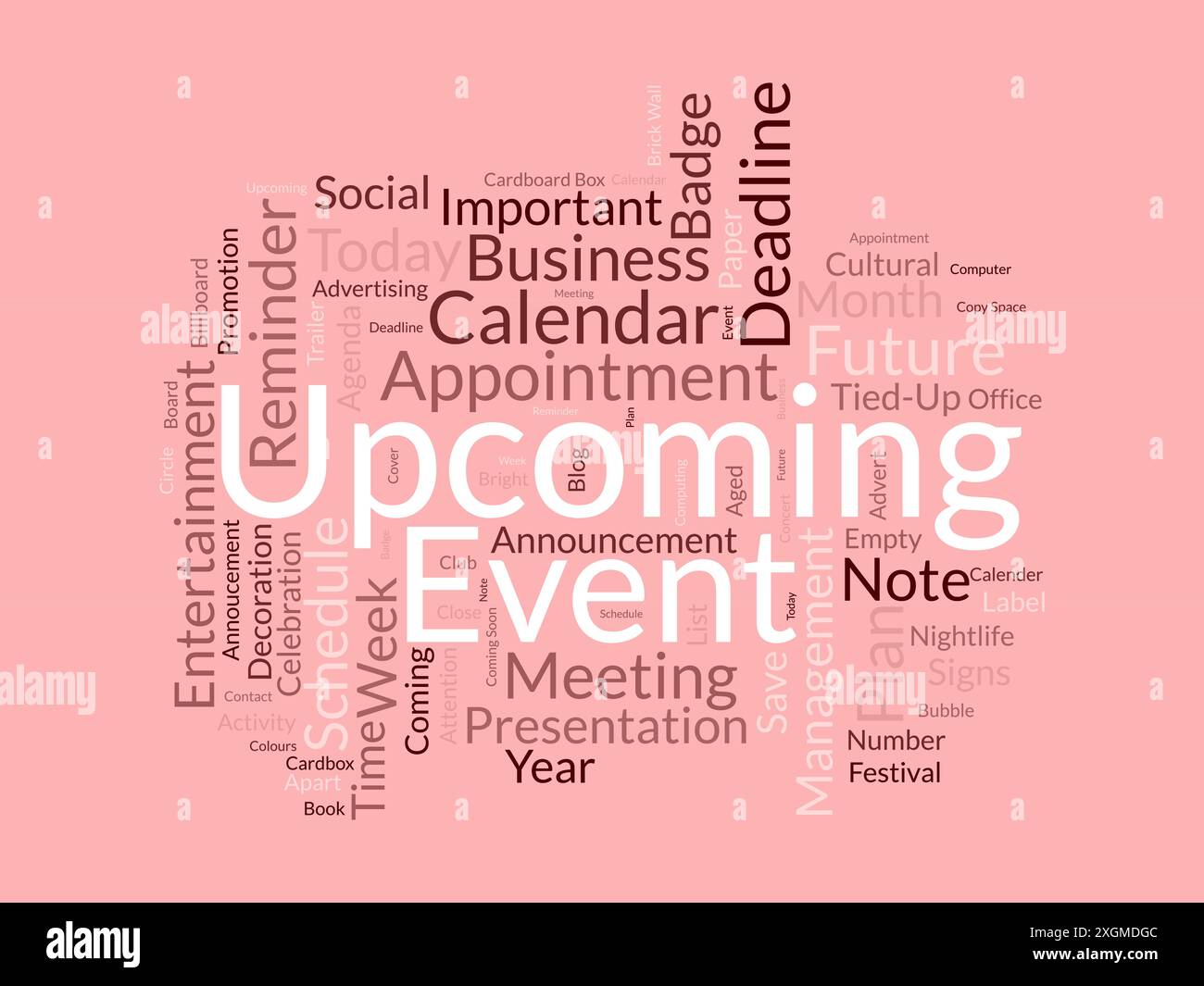 Upcoming Event wordcloud template. Business concept vector background ...