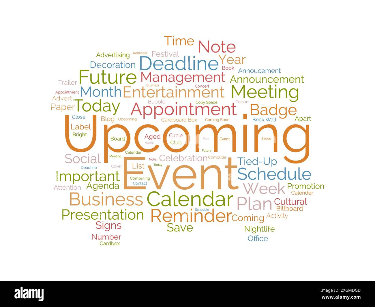 Upcoming Event wordcloud template. Business concept vector background ...