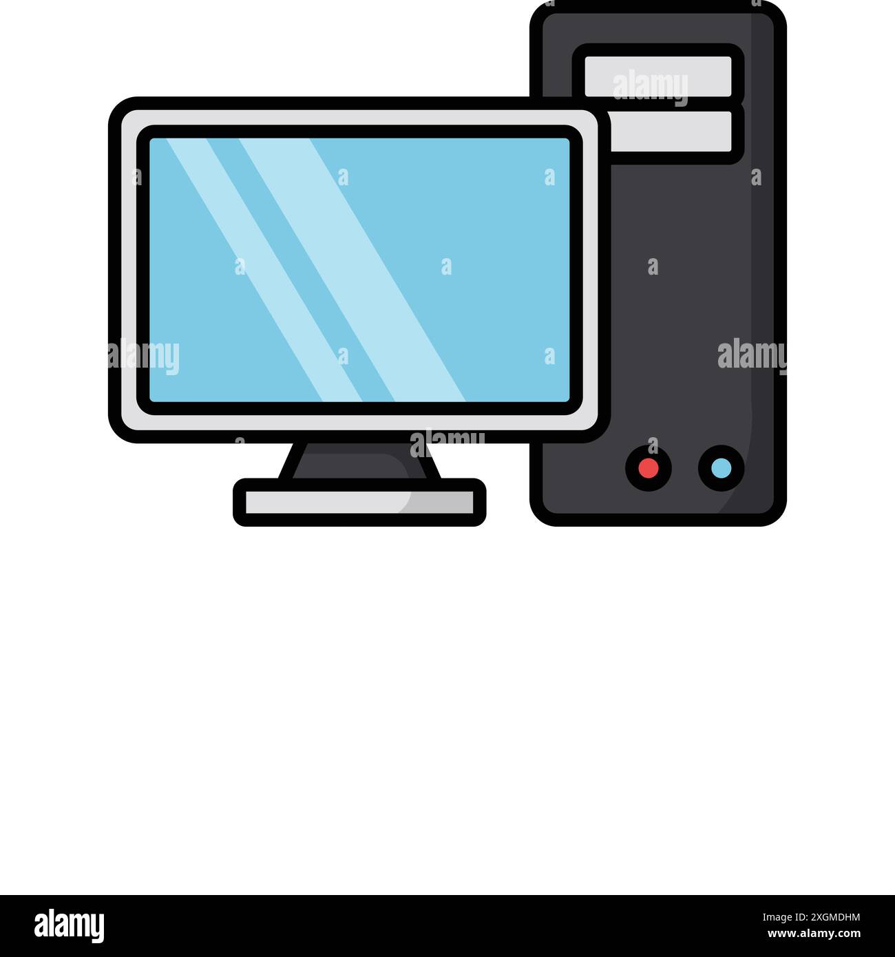 computer icon vector design template in white background Stock Vector ...