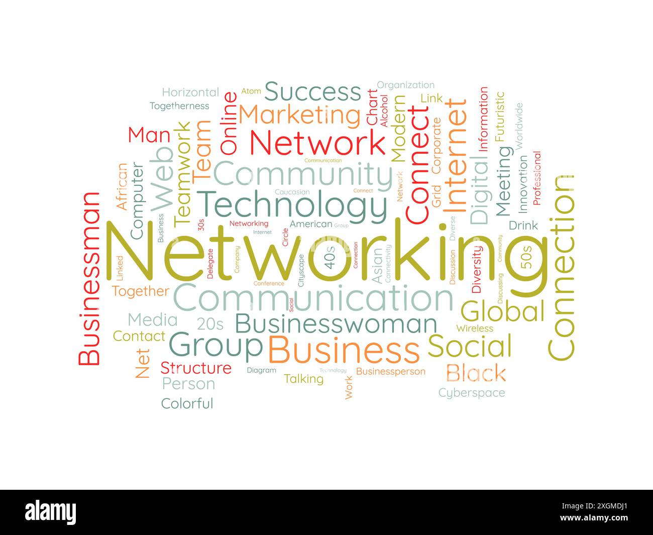 Networking wordcloud template. Business concept vector background Stock ...