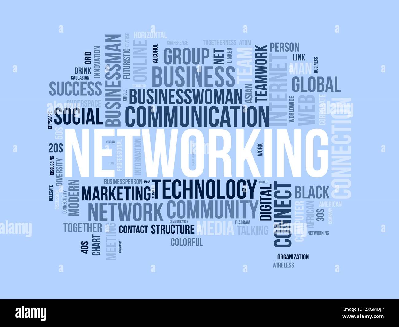 Networking wordcloud template. Business concept vector background Stock ...