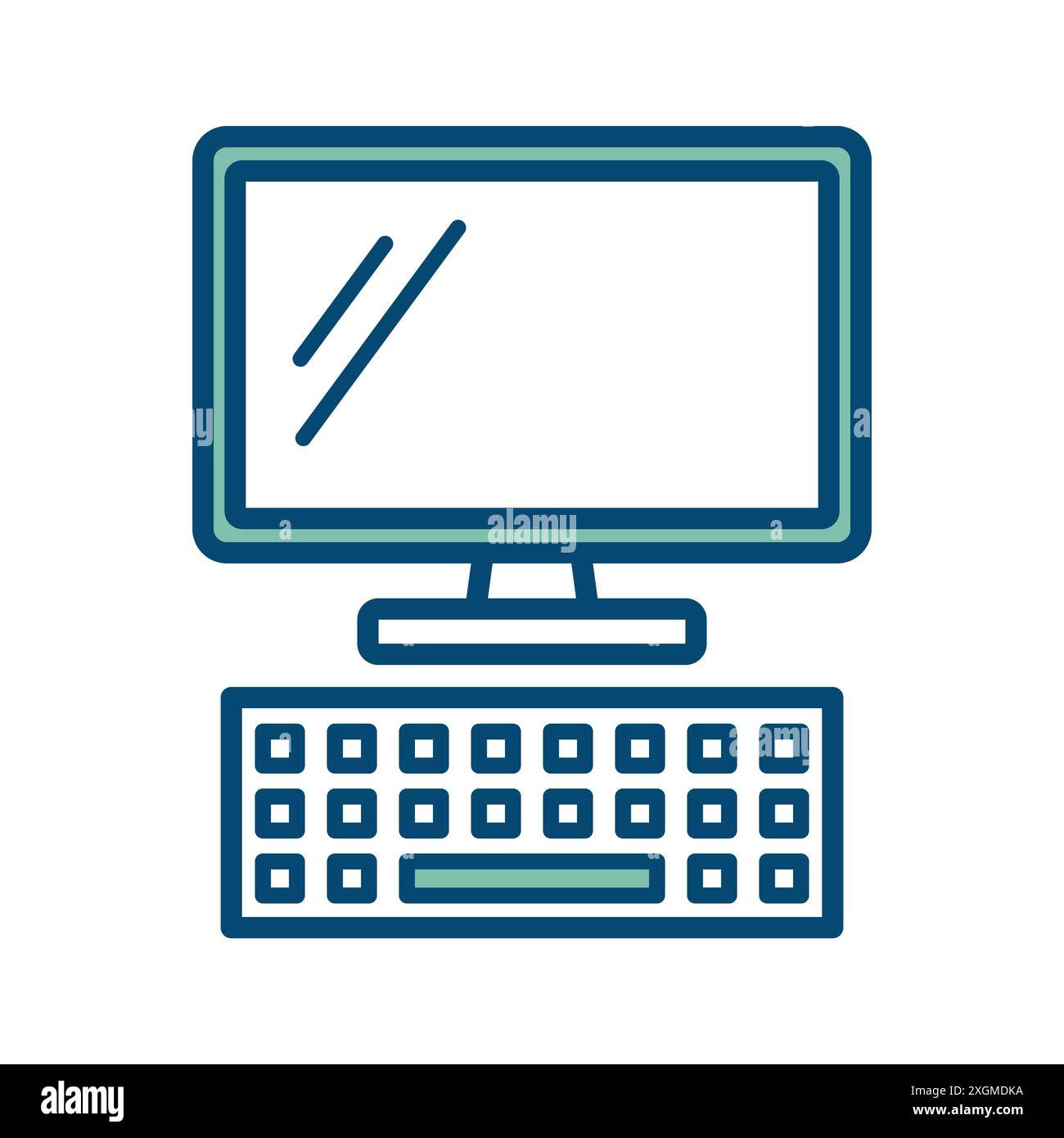 computer icon vector design template in white background Stock Vector ...