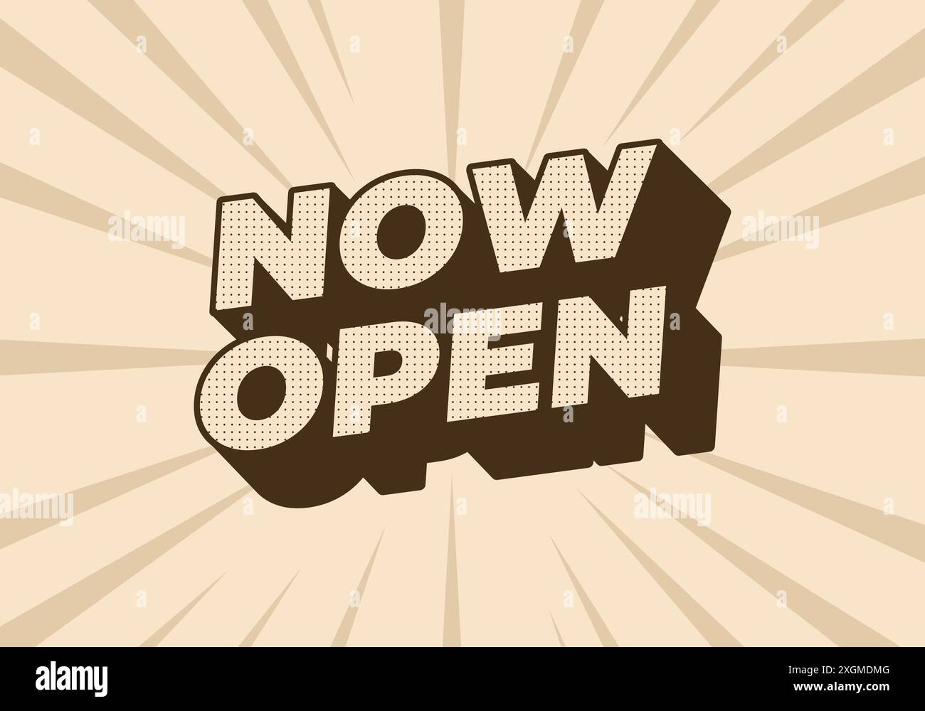 Now open. Text effect design in 3D style with good colors Stock Vector ...