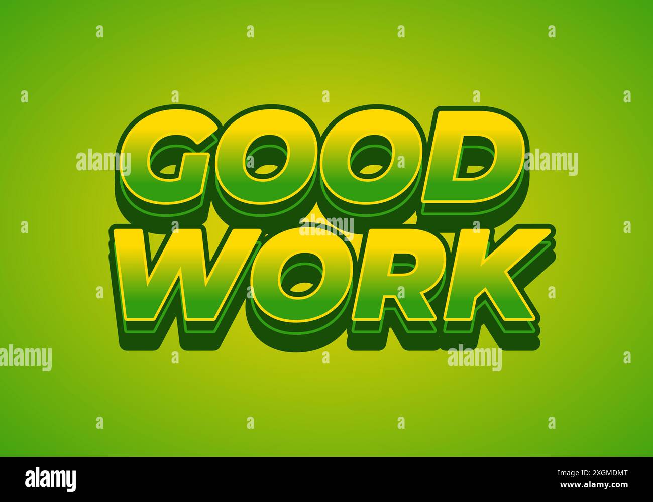 Good work. Text effect design in 3D style with good colors Stock Vector ...