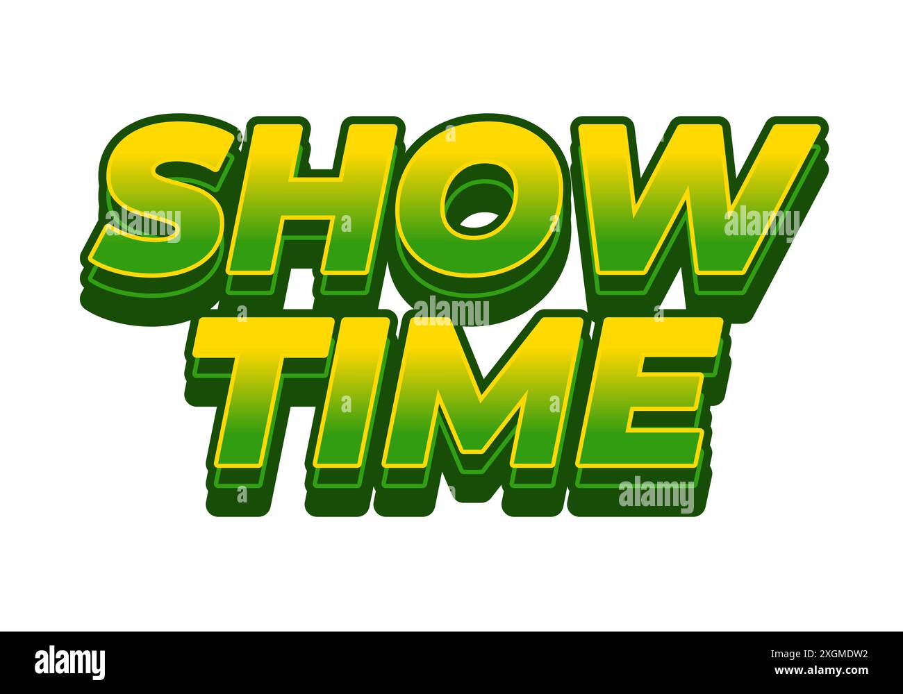 Show time. Text effect design in 3D style with good colors Stock Vector ...