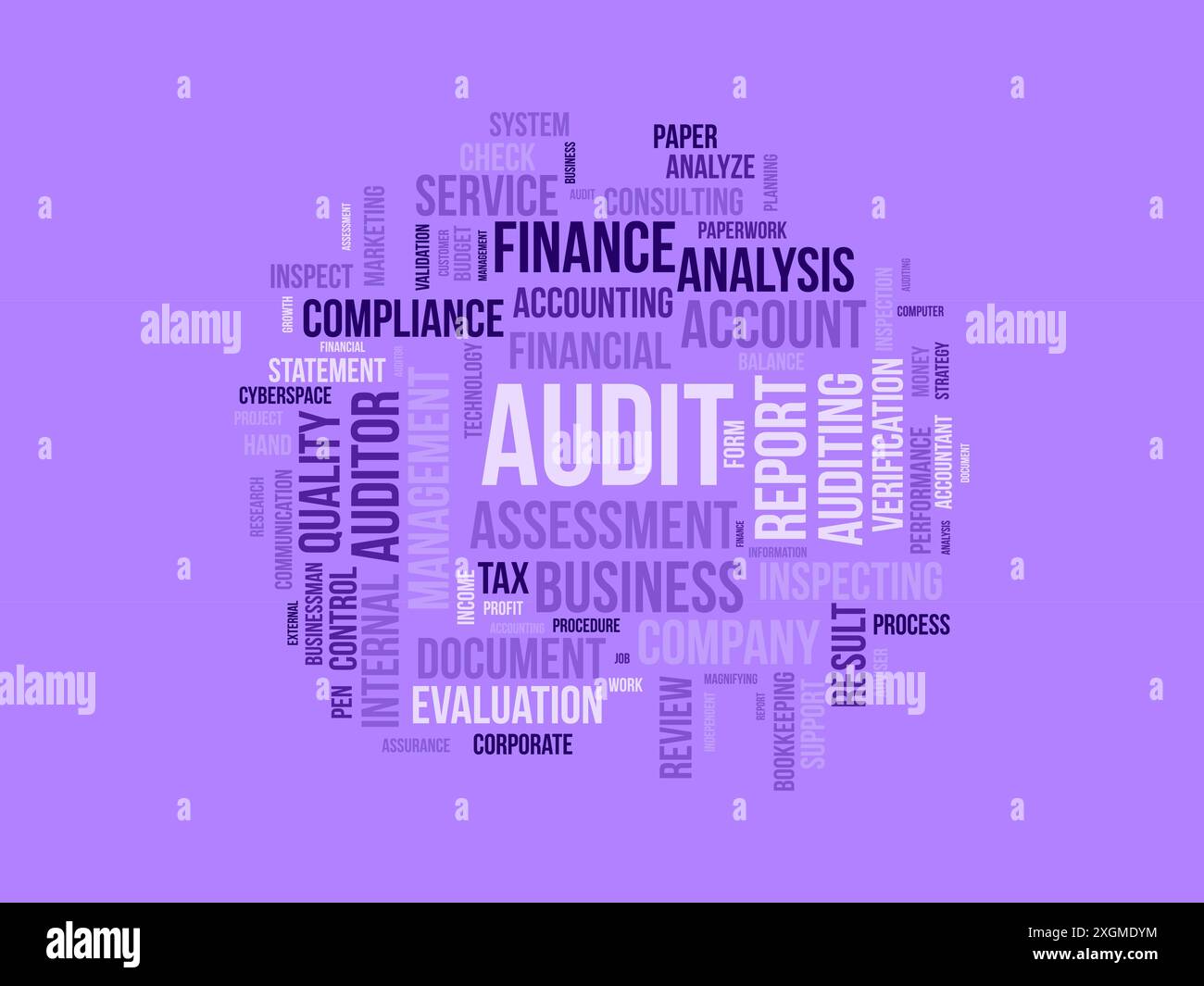 Audit wordcloud template. Business concept vector background Stock ...