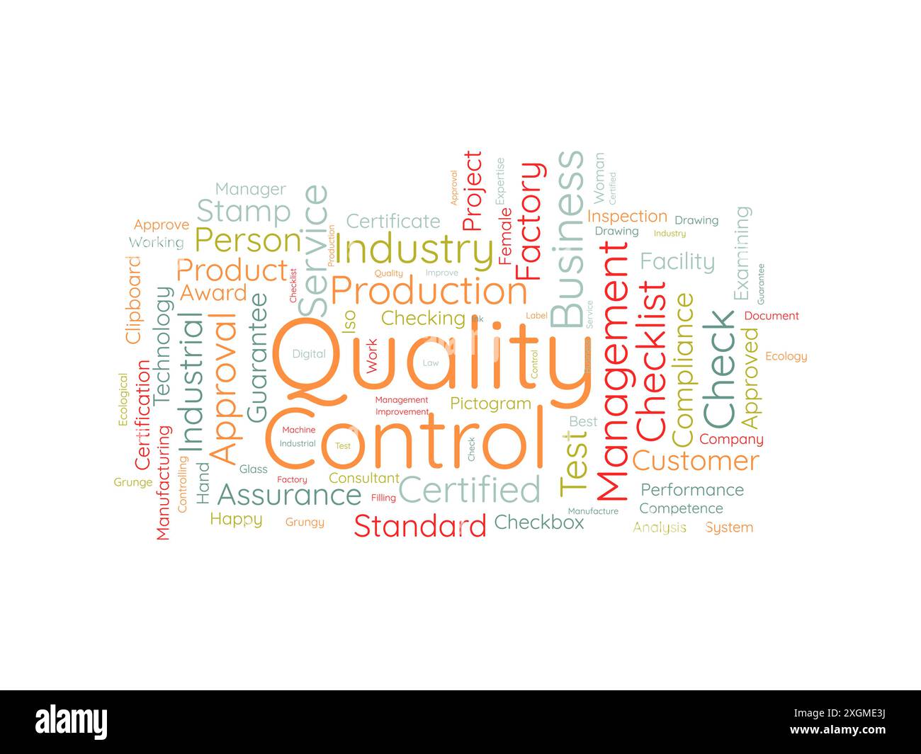 Quality Control wordcloud template. Business concept vector background ...