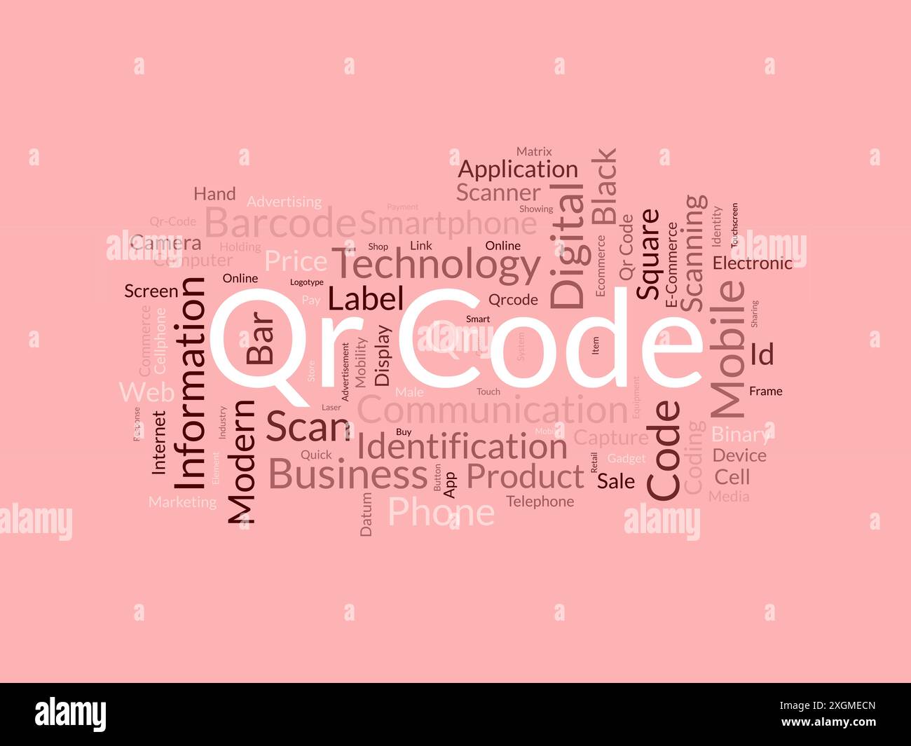 Qr Code wordcloud template. Business concept vector background Stock ...