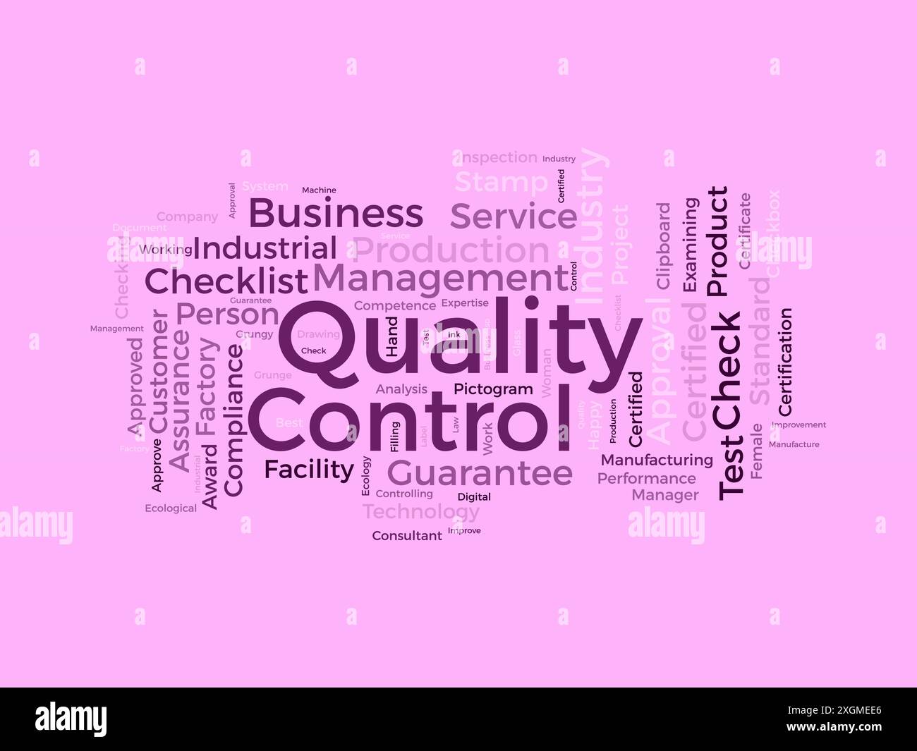 Quality Control wordcloud template. Business concept vector background ...