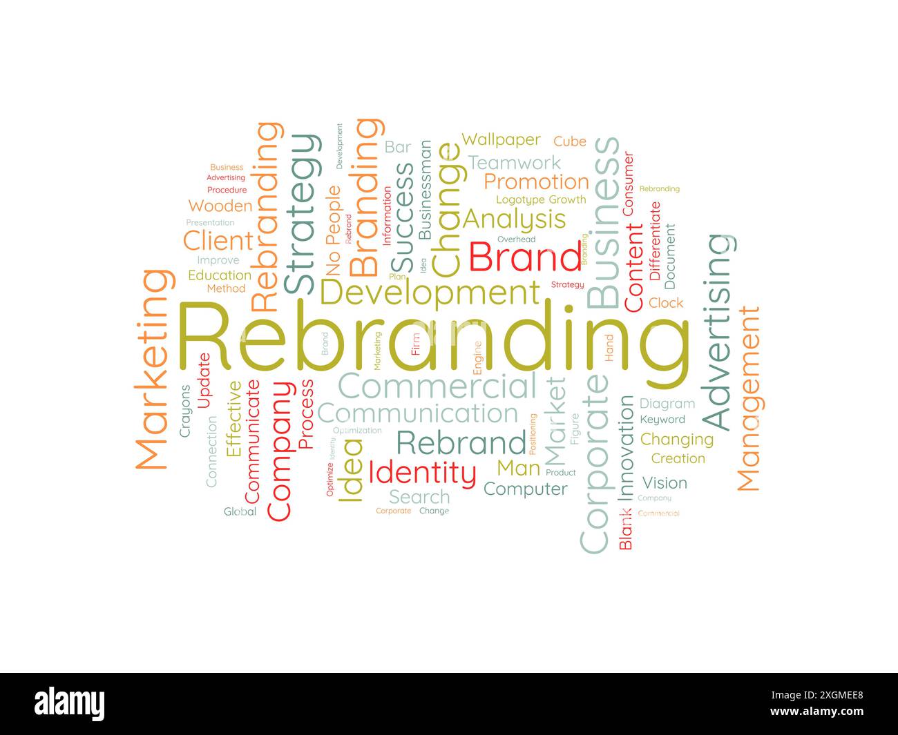 Rebranding wordcloud template. Business concept vector background Stock ...