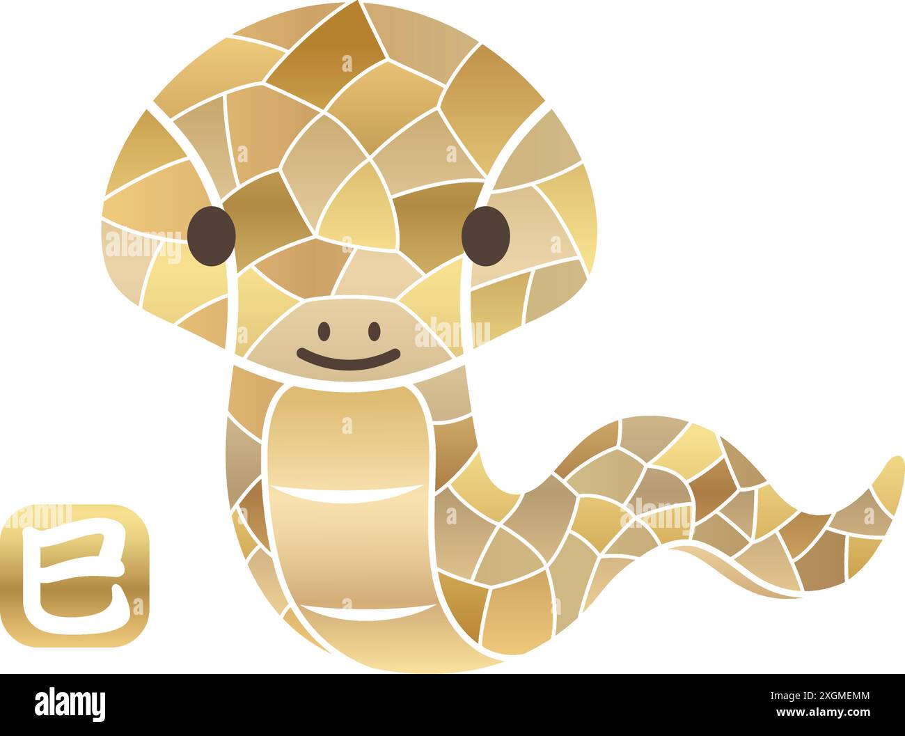 Year Of The Snake Vector Cute Mascot Isolated On A White Background ...
