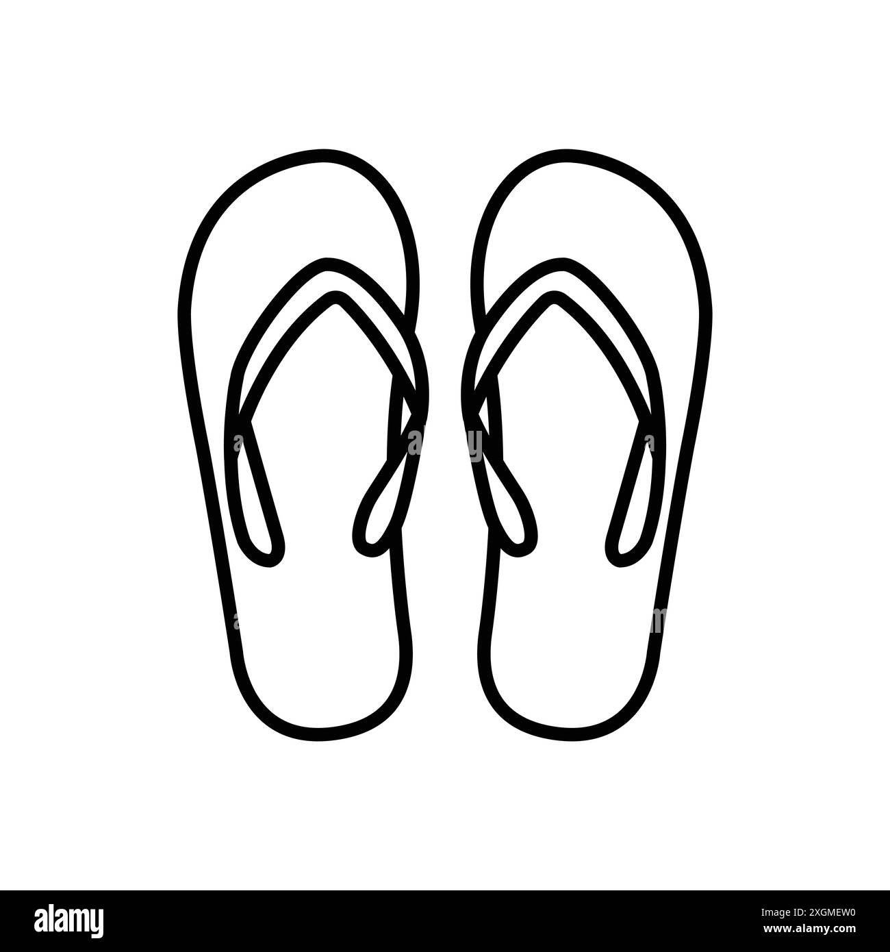 flip flop icon vector design template in white background Stock Vector ...