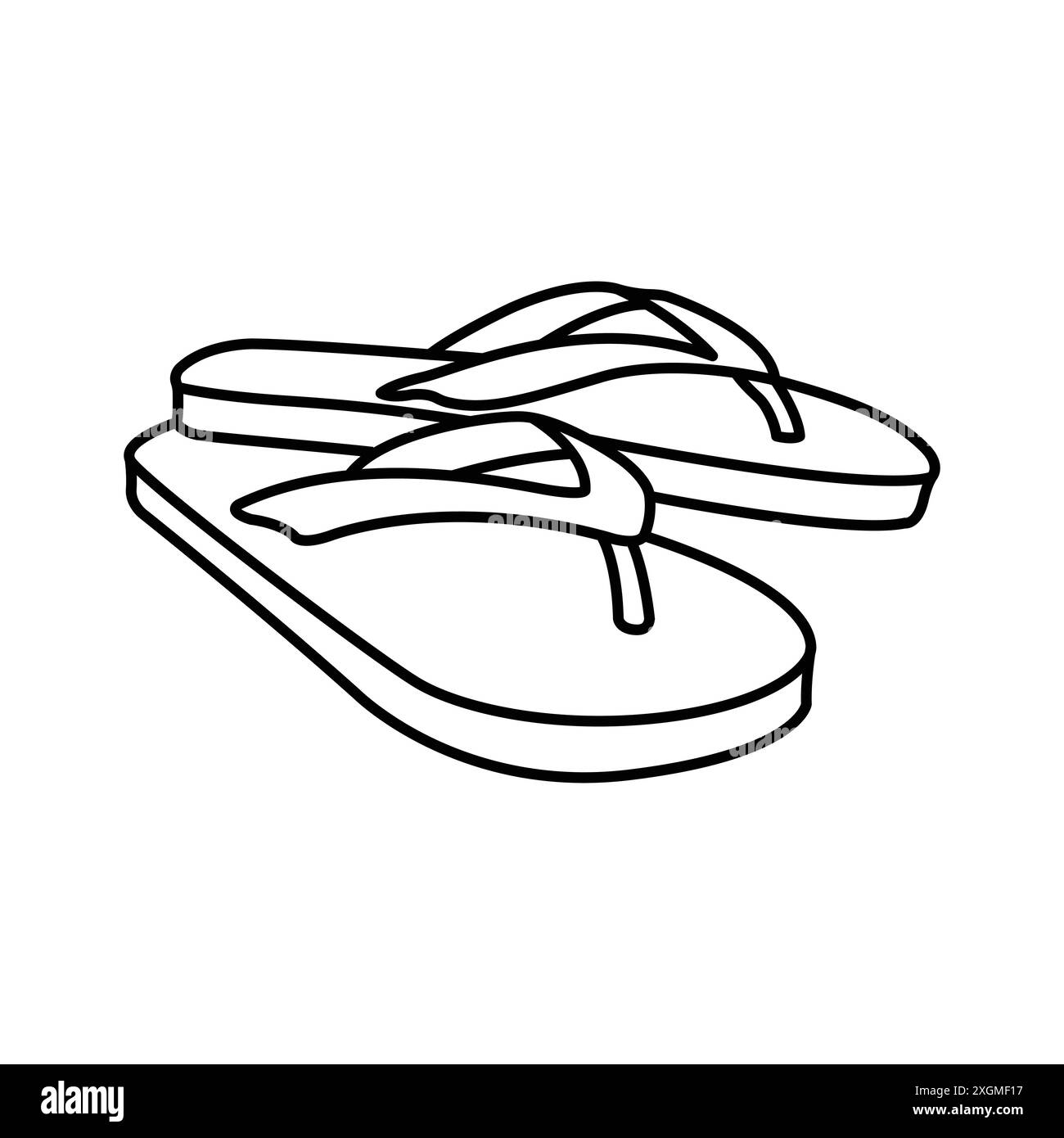 flip flop icon vector design template in white background Stock Vector ...