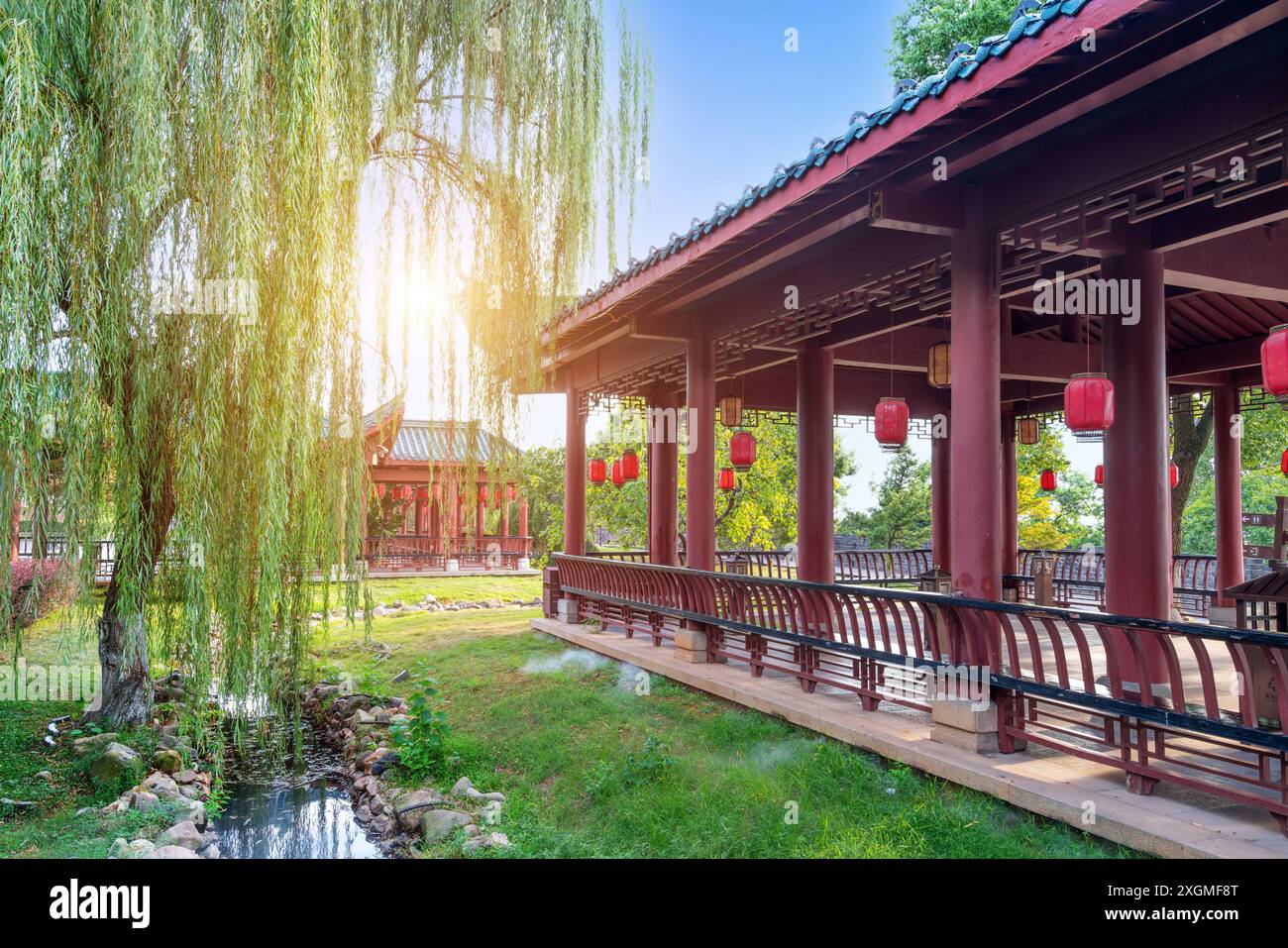 Chinese-style historical building in Yueyang Tower Park, Yueyang, China ...