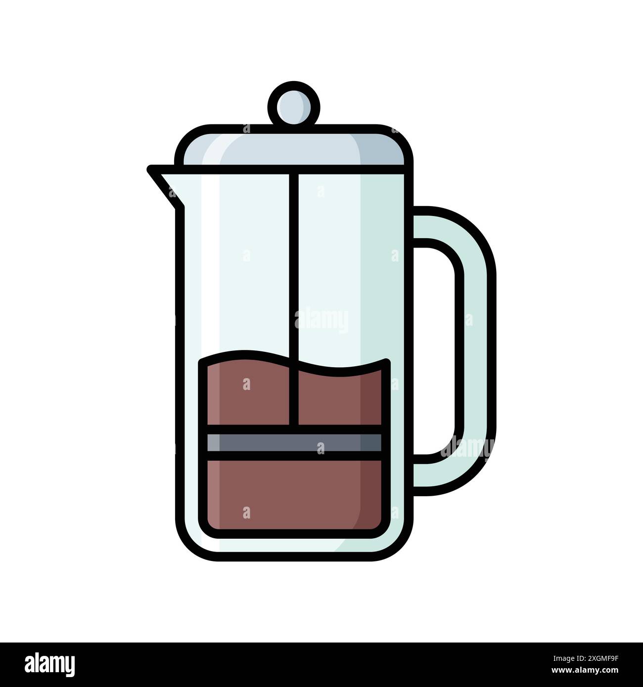 french press icon vector design template in white background Stock ...