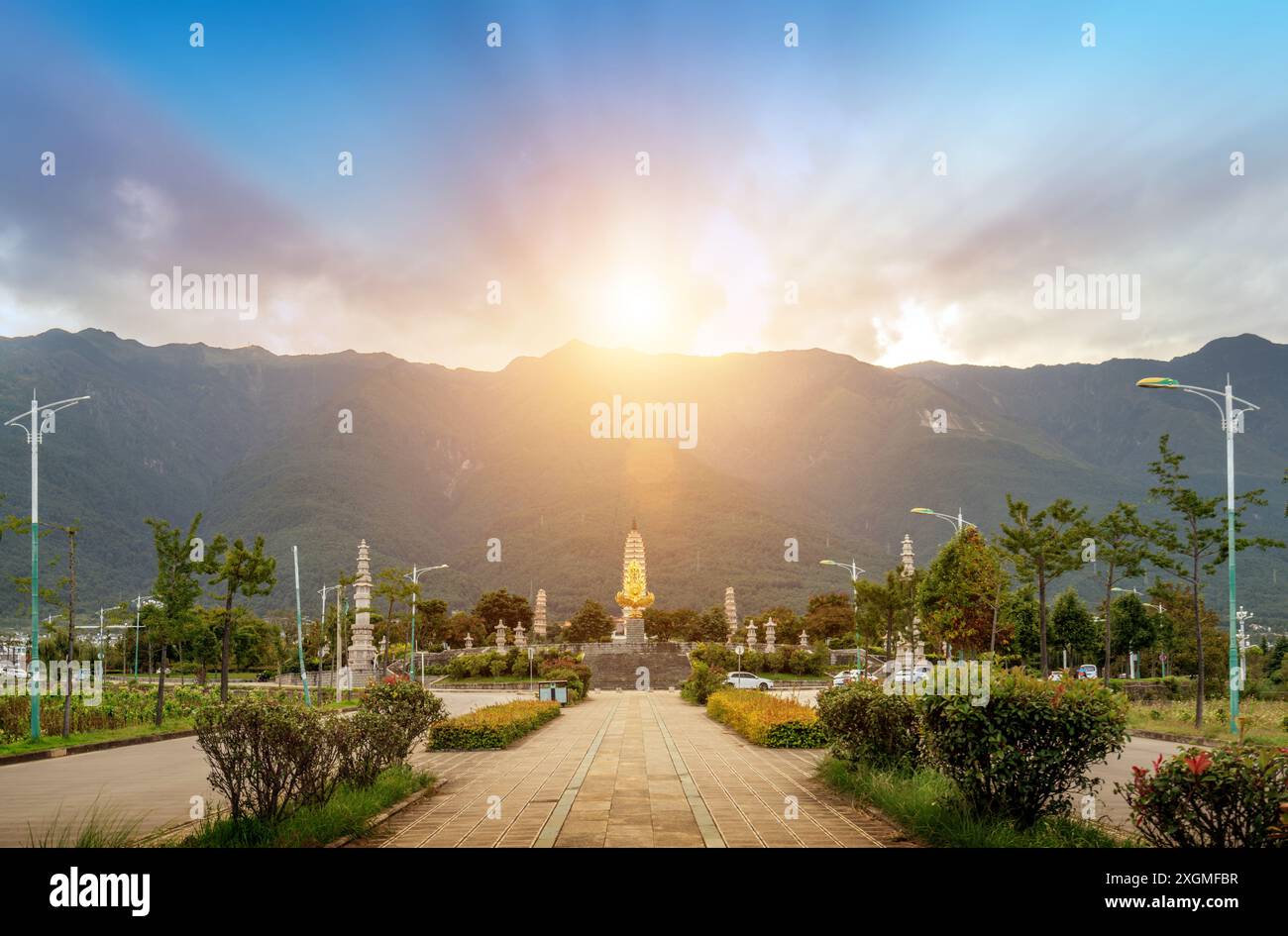 Chongsheng temple Three Pagodas in Dali city Yunnan provice, China ...