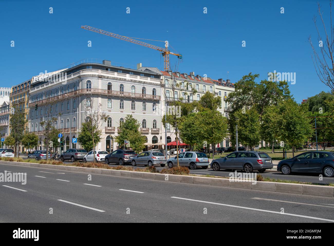 Portugal Lisbon 7 july 2024. Avenida 24 de Julho named after the date ...