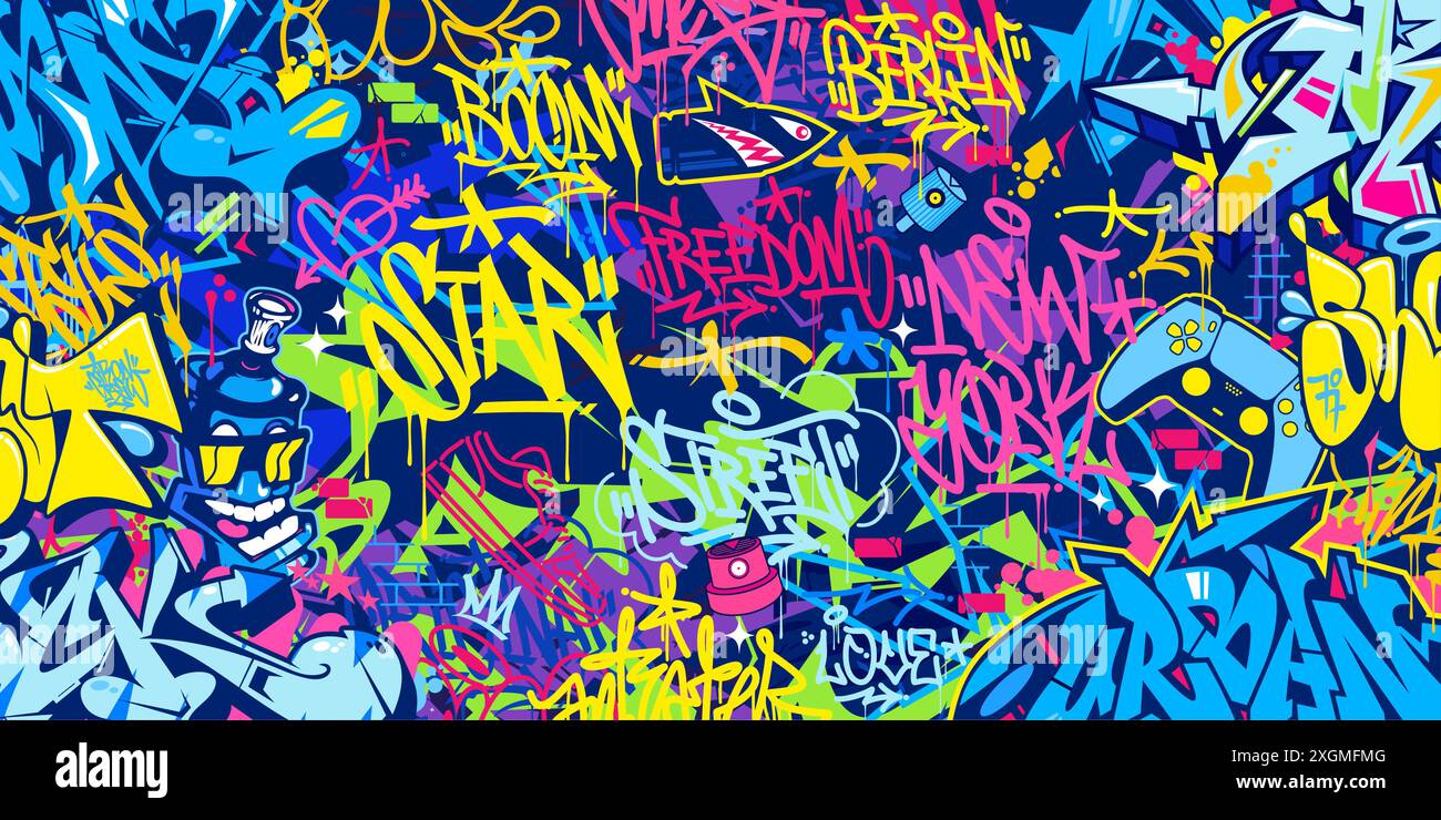 Graffito vandalism art street Stock Vector Images - Alamy