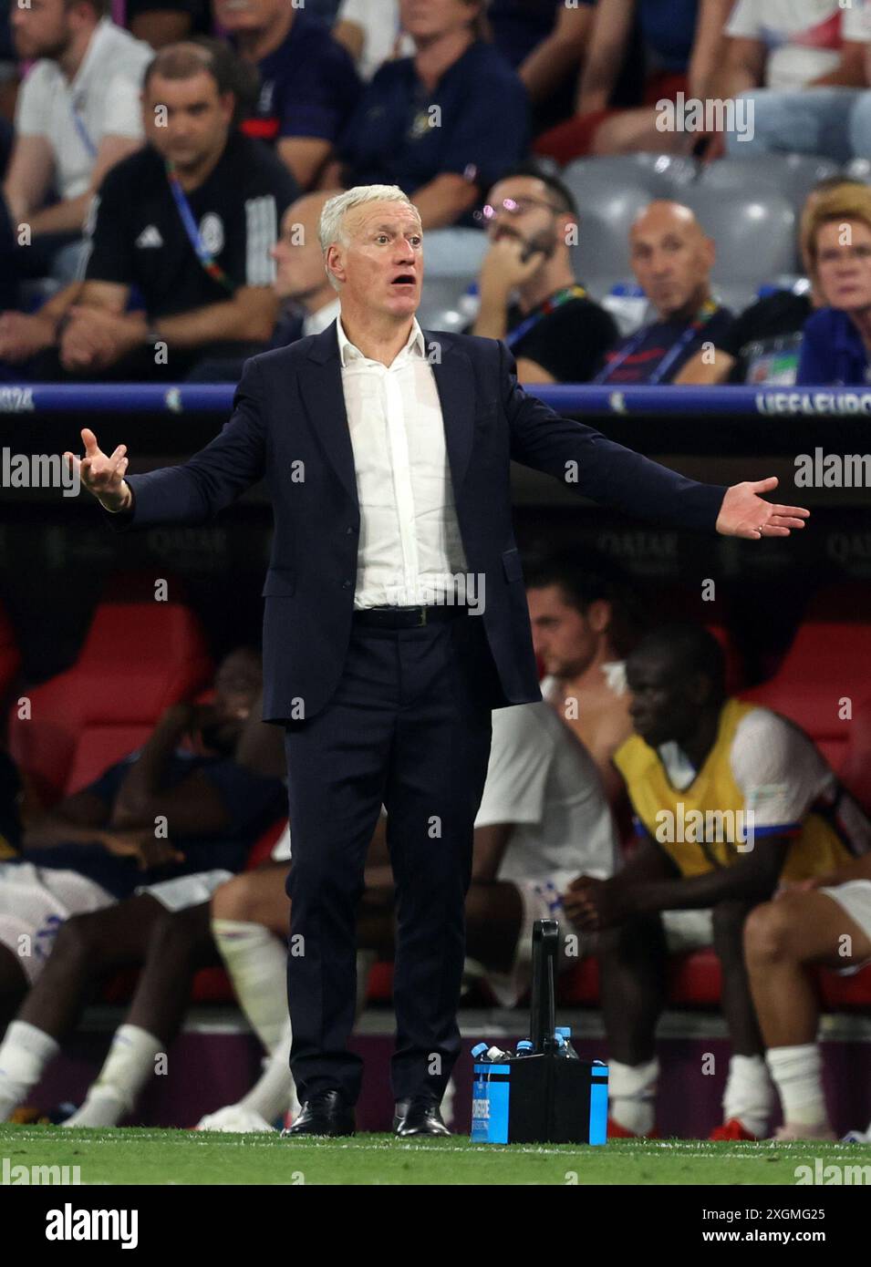 MUNICH, GERMANY - JULY 09: Didier Deschamps Coach of France look ...