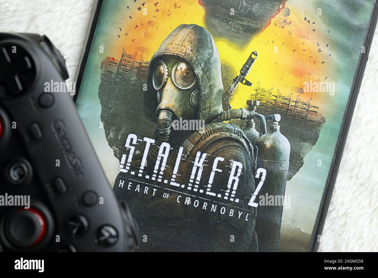 KYIV, UKRAINE - JUNE 26, 2024 Stalker 2 PS5 video game disc box for ...