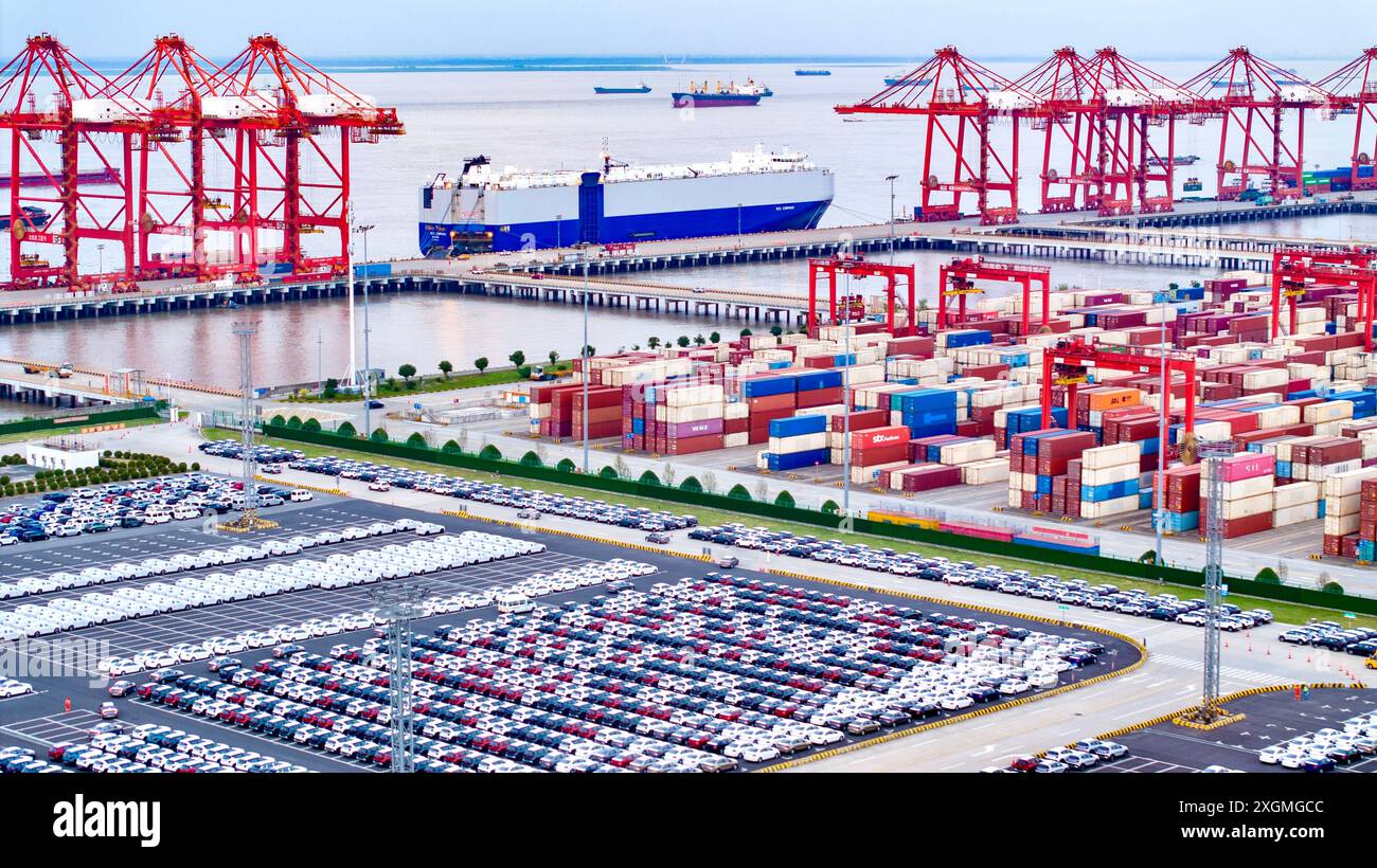 SUZHOU, CHINA - JULY 9, 2024 - At the Taicang Port Area International ...