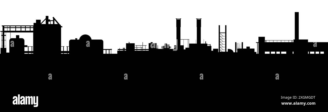 Factory tank and pipe building. Production workspace. Engineering ...