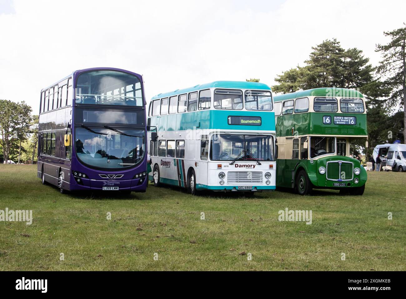 Bournemouth Bus Rally 2024 held at Kings Park, a display and rides on ...