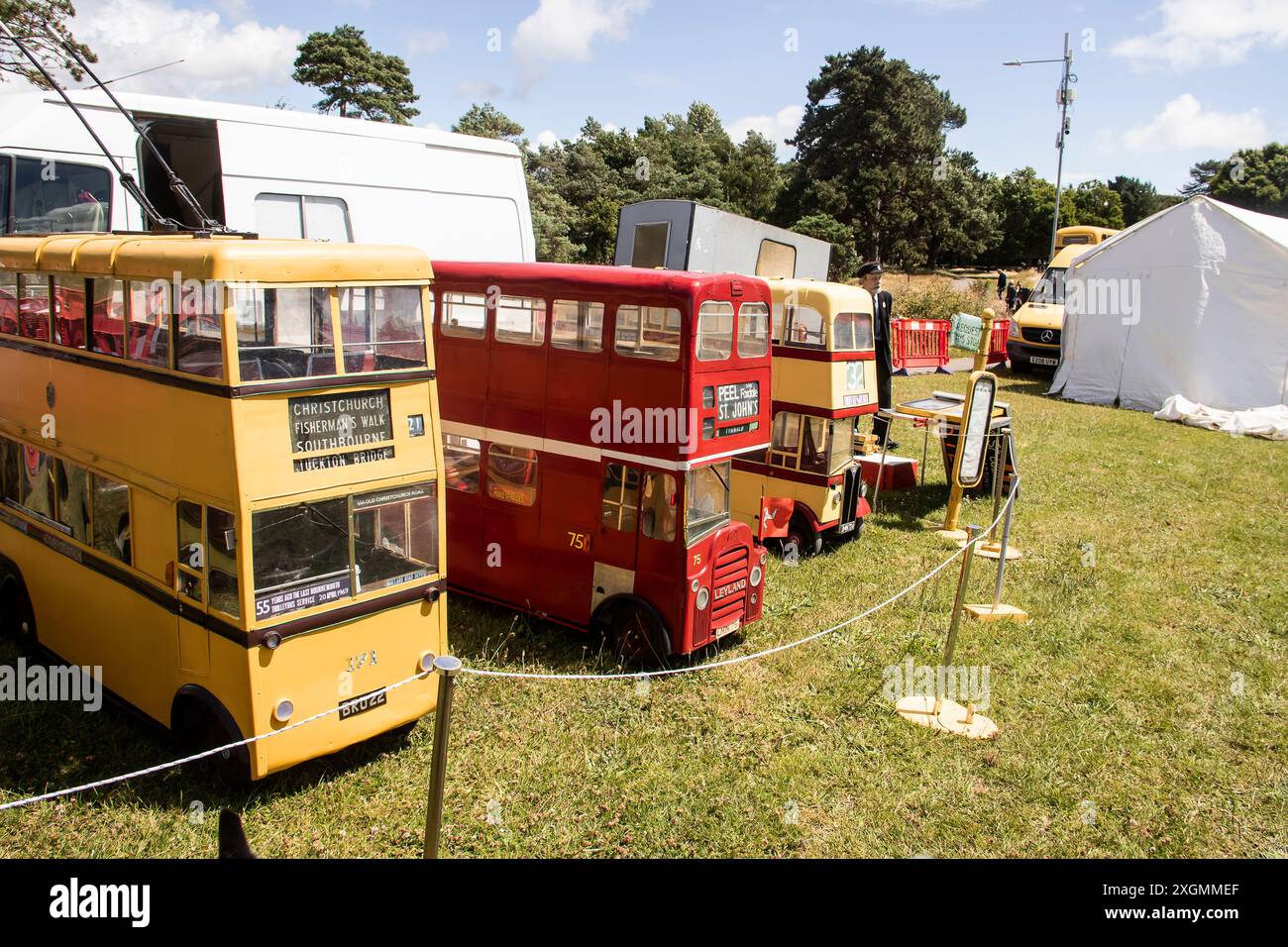 Bournemouth Bus Rally 2024 held at Kings Park, a display and rides on ...
