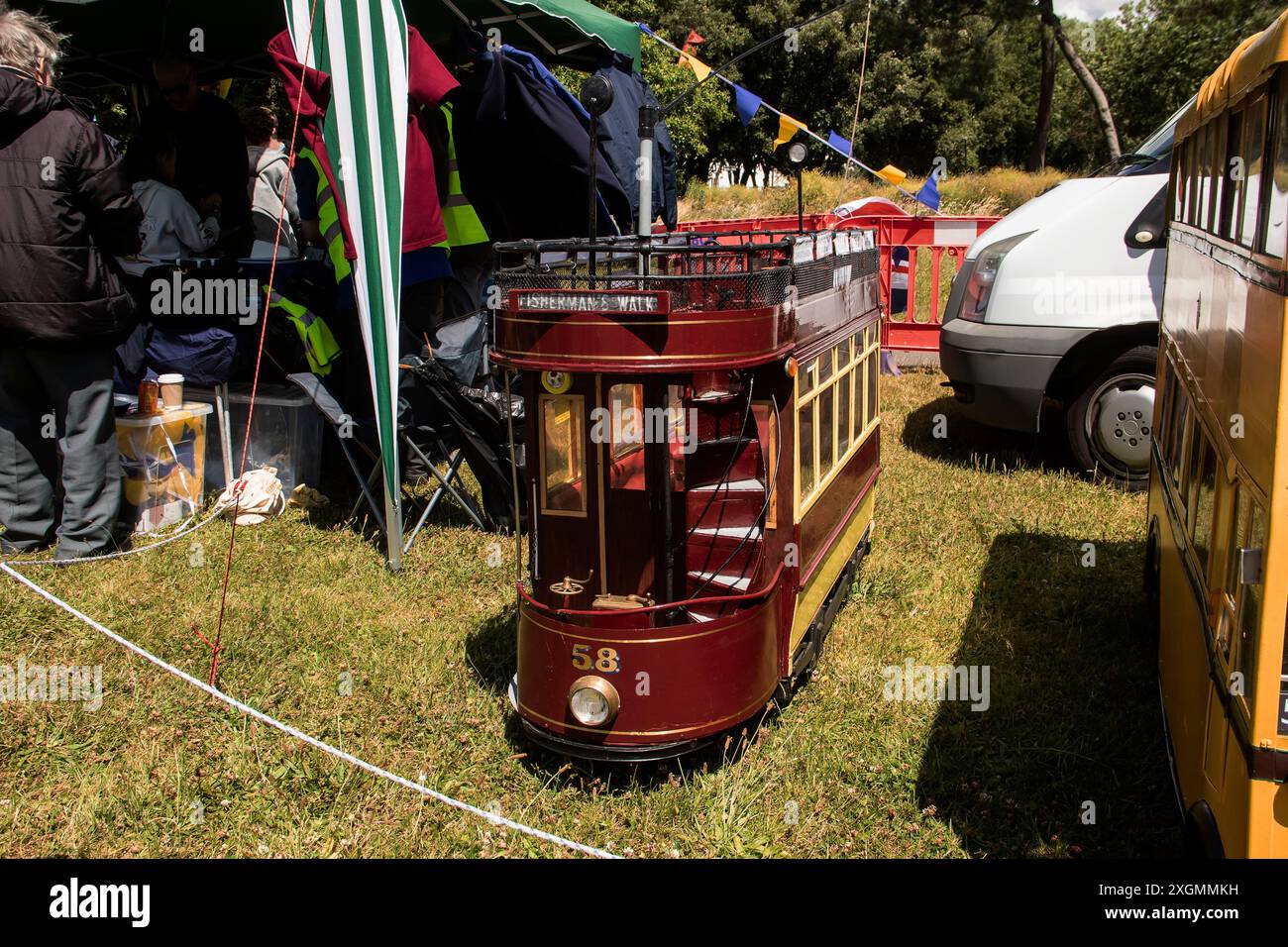Bournemouth Bus Rally 2024 held at Kings Park, a display and rides on ...