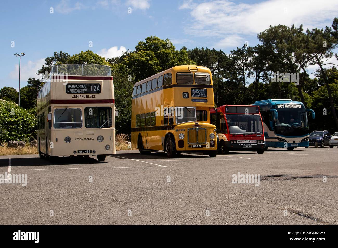 Bournemouth Bus Rally 2024 held at Kings Park, a display and rides on ...