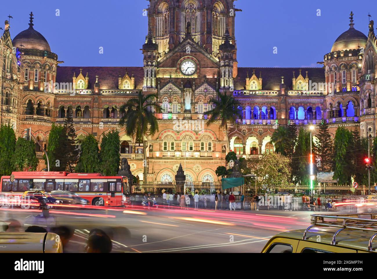 Mumbai, India - April 15, 2024: Chhatrapati Shivaji Terminus at sunset. Chhatrapati Shivaji ...