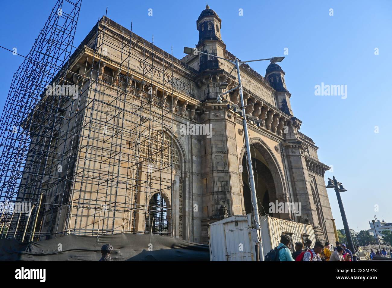 Mumbai, India - April 13, 2024: Gateway of India is the most popular ...